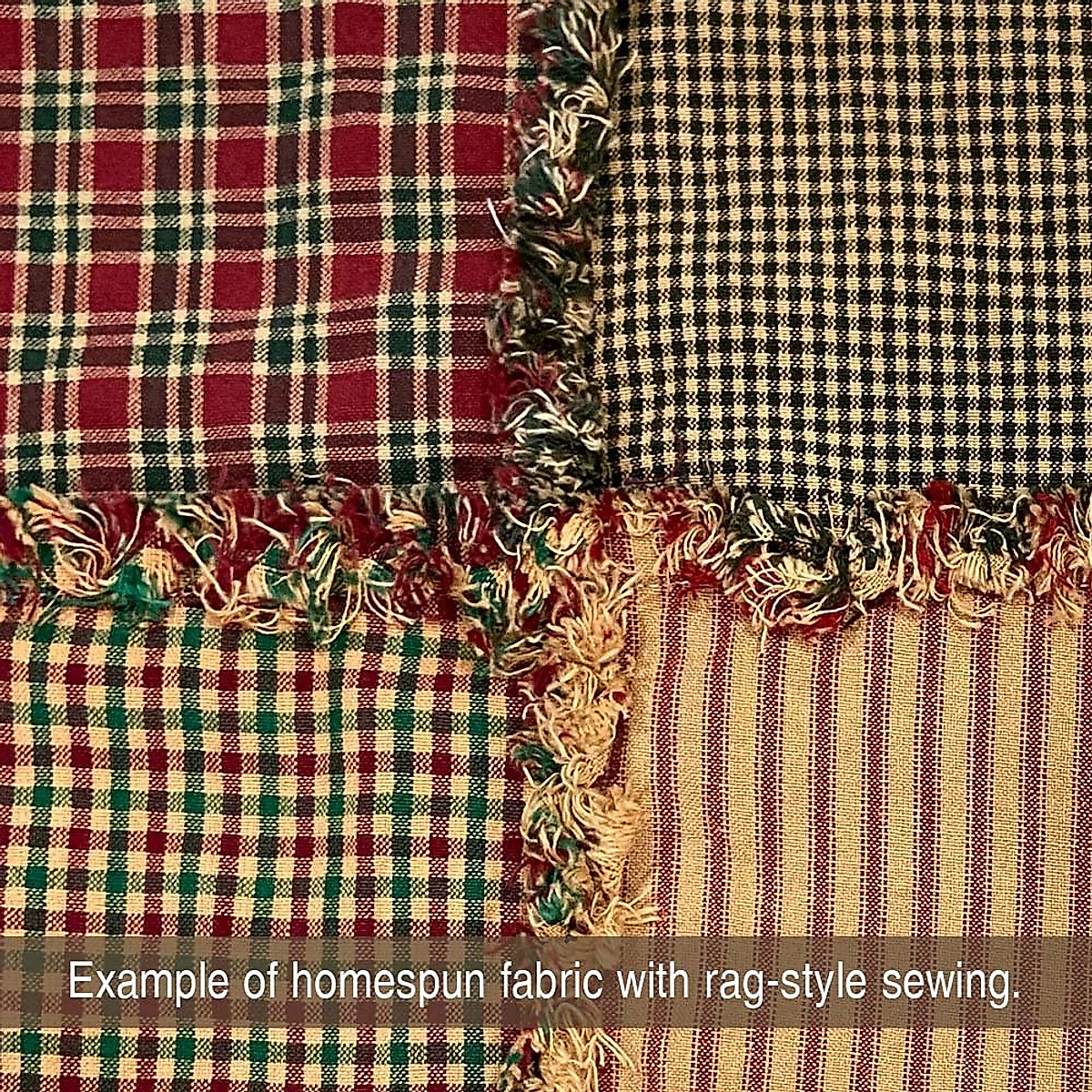 Timber Green 2 Cotton Homespun Plaid Fabric by JCS - Sold by The Yard