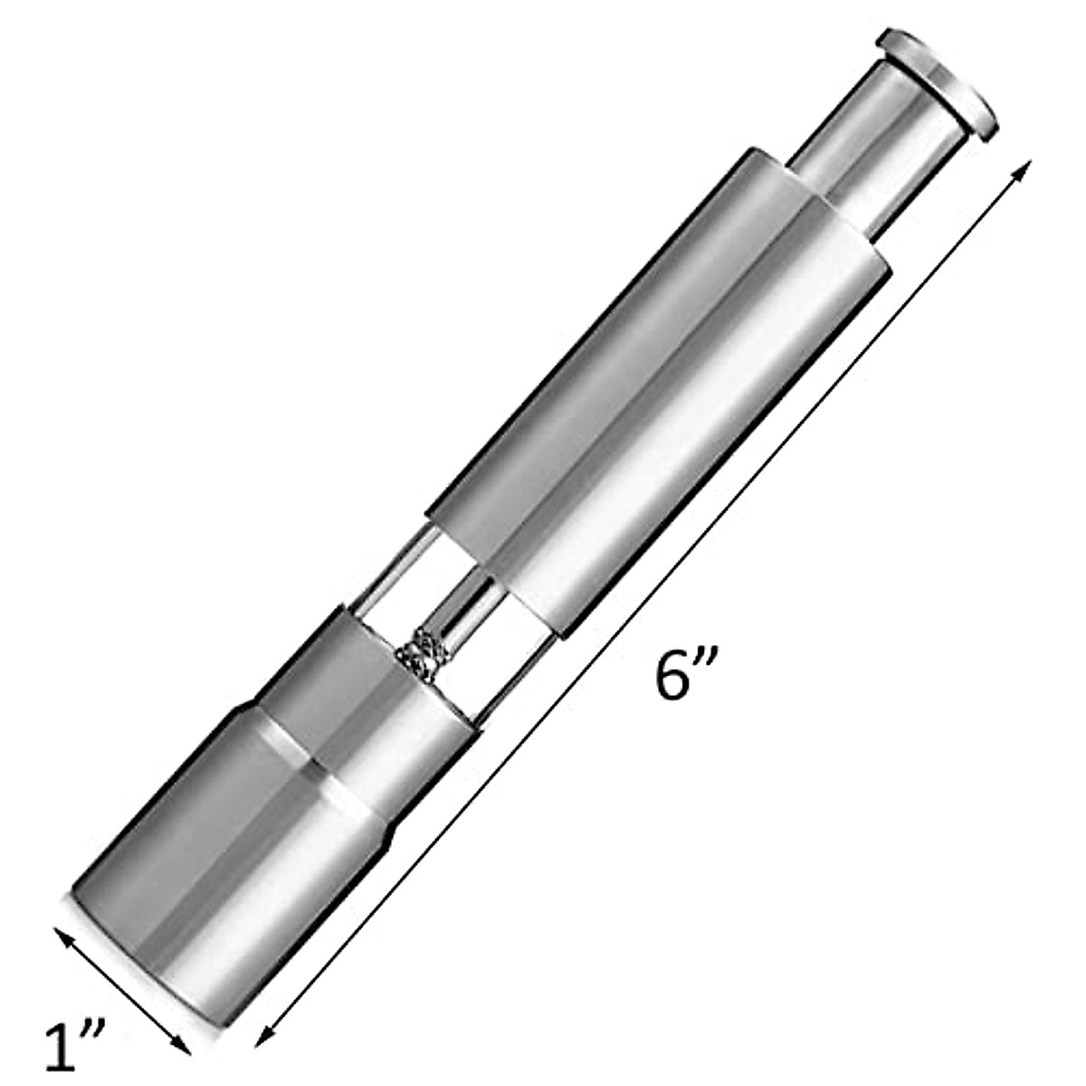 [Set of 2] Premium Stainless Steel Salt Grinder & Pepper Mill Set for Peppercorns Sea Salt Himalayan Salt and Spices, Thumb Push Button for 1 Hand Operation