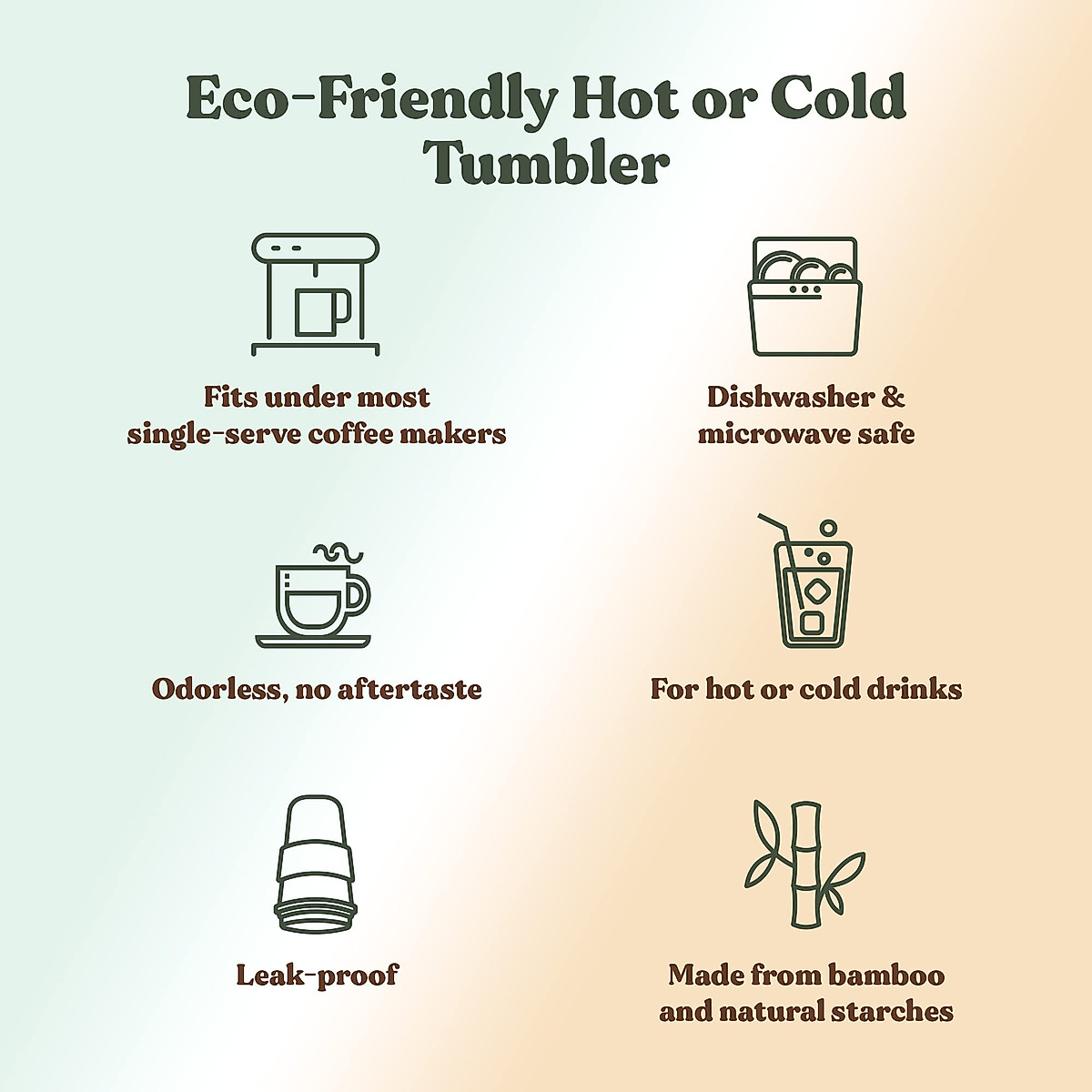 FEBU Plant-Based Reusable Coffee Cup with Lid and Sleeve | 16oz, Dusty Rose | Portable Travel Mug made from Bamboo | Dishwasher Safe, Zero Waste, Plastic Free with Leak-Proof Screw-on Lid