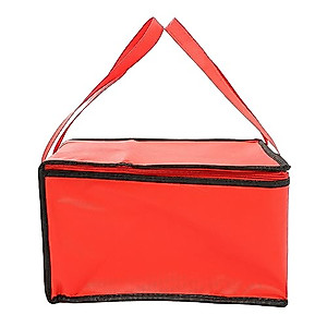 Luxshiny Insulated Food Delivery Bag Catering Food Warmers Bags Insulated Cold Bag Pizza Warming Delivery Bag for Takeaways(Red)