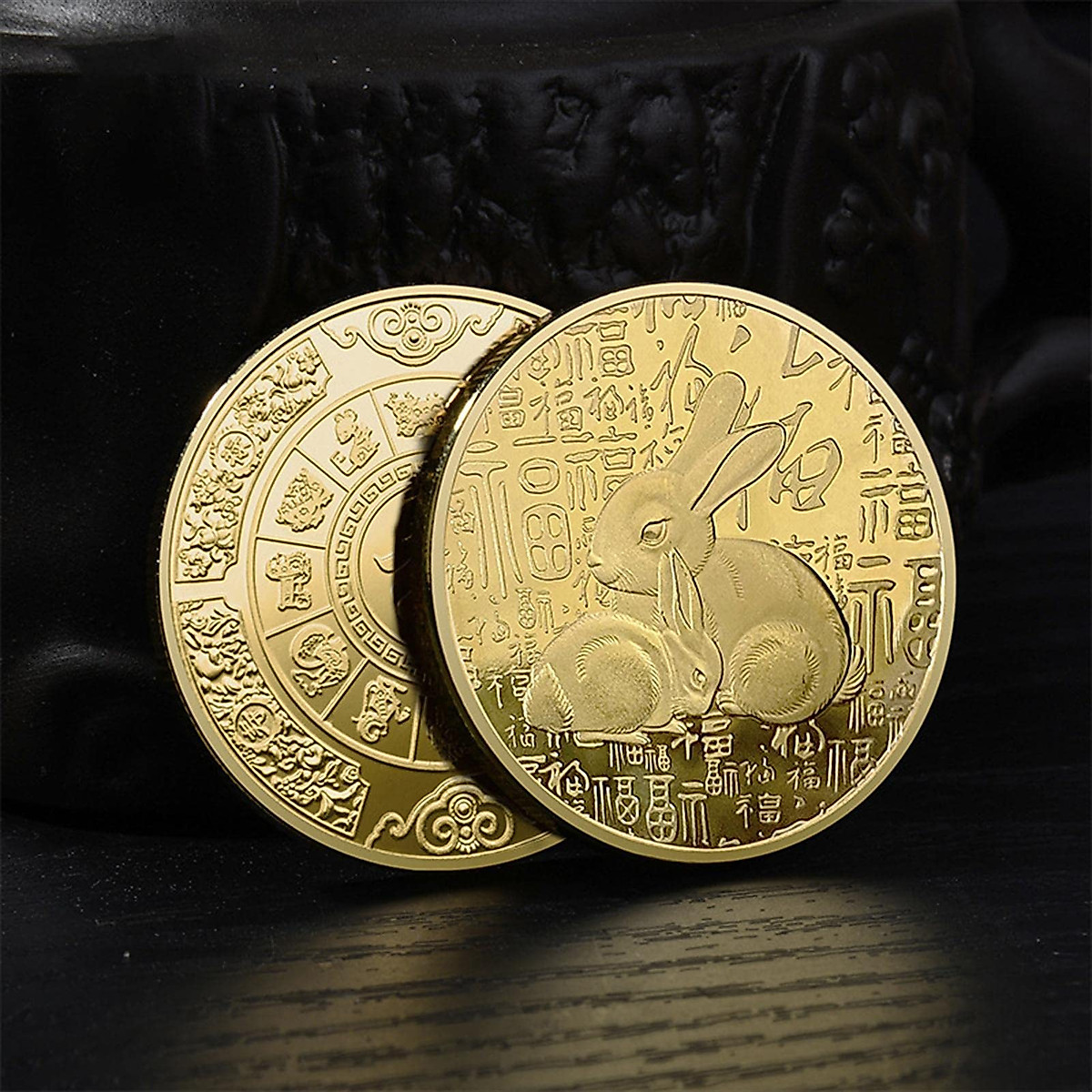 Chinese Zodiac Rabbit Commemorative, 2023 New Year of The Rabbit Uncirculated Coin, Collector Coin, for Collectors, Craft Decorations, Lucky Souvenir Gifts