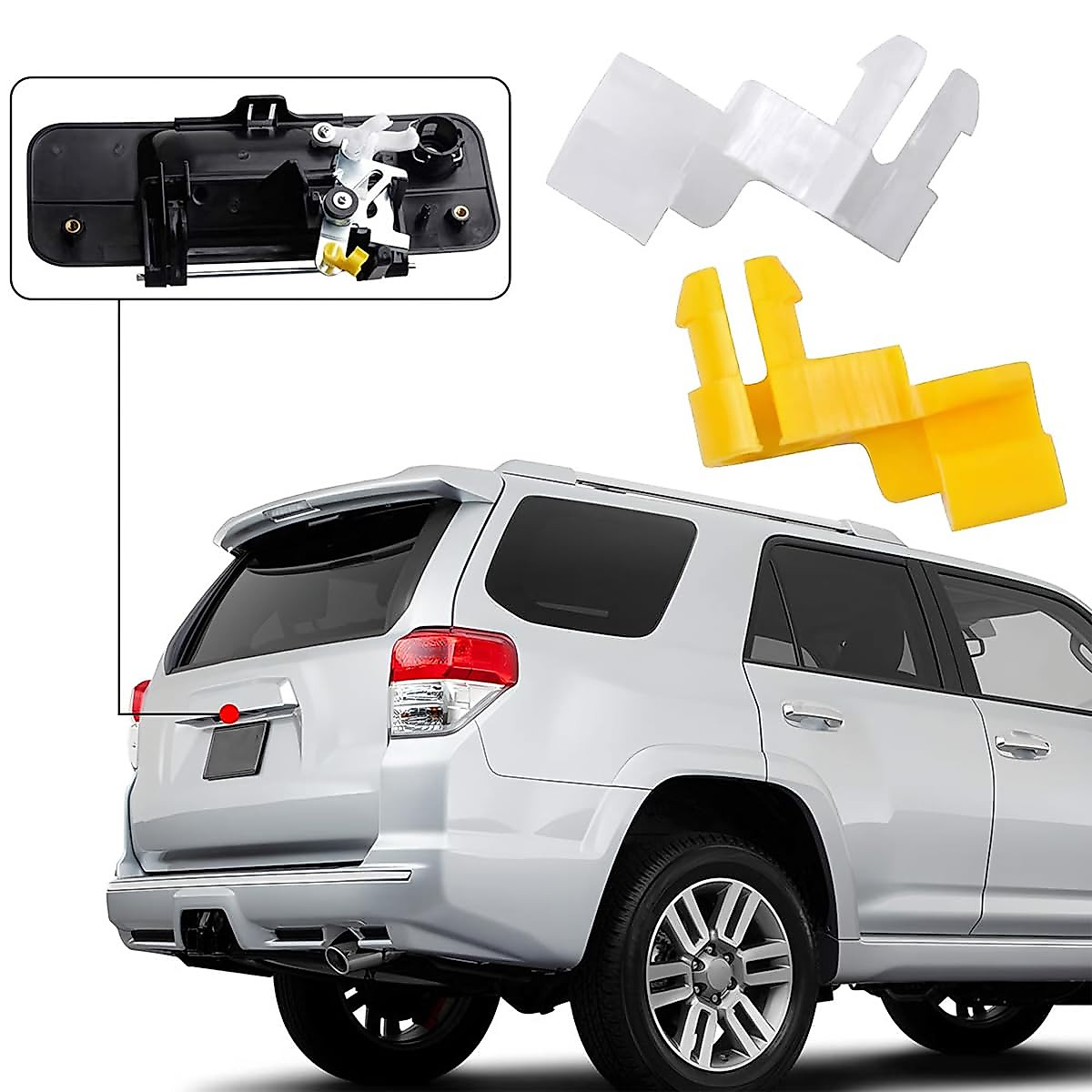 BELOMI 5 Pair Tailgate Handle Door Lock Rod Clips, 5 mm Rod Size Tailgate Handle Rod Clip Replacement, Replace OEM Number: 69293-12030 69293-12040, Compatible with MR2, RAV4 and More Vehicles