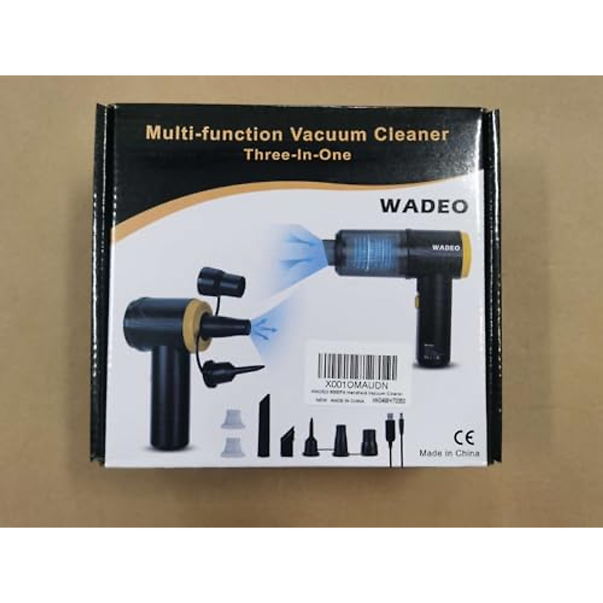 WADEO Handheld Vacuum Cordless, Car Vacuum Cordless Rechargeable 9000Pa, Hand Held Vacuum, Mini Vacuum with Blower, Portable Car Vacuum with LED Light, Wireless Vacuum Cleaner for Home Pet & Office