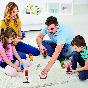 Vinciph Quick Cups Games for Kids Intellectual Flying Stack Cups,Stacking Cups Games Parent-Child Interactive Game with 24 Picture Cards, 30 Cups