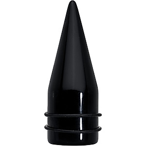 Body Candy Black Acrylic Straight Taper Set 24mm