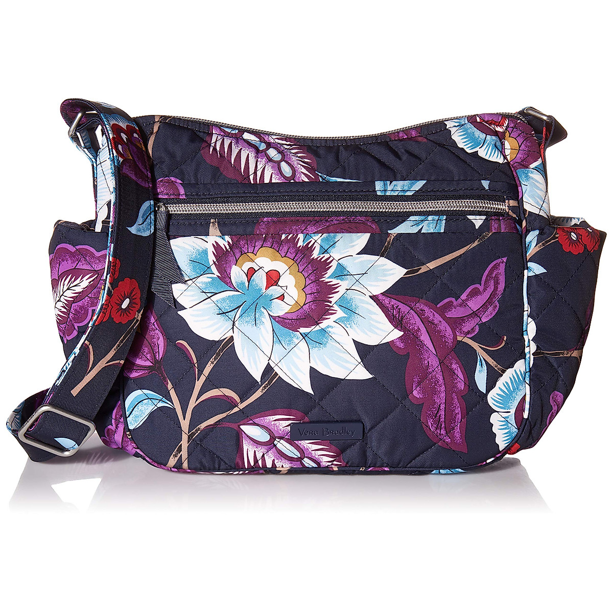 Vera Bradley Women's Performance Twill on the Go Crossbody Purse, Mayfair in Bloom, One Size