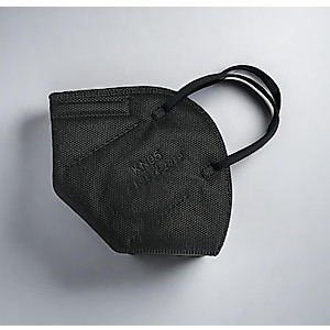 Edith qi KN95 Face Masks 50 PCS, Individually Wrapped, 5 Ply Black Disposable KN95 Masks for Adults Filter Efficiency 95%, Protection against PM 2.5 Smoke Particles