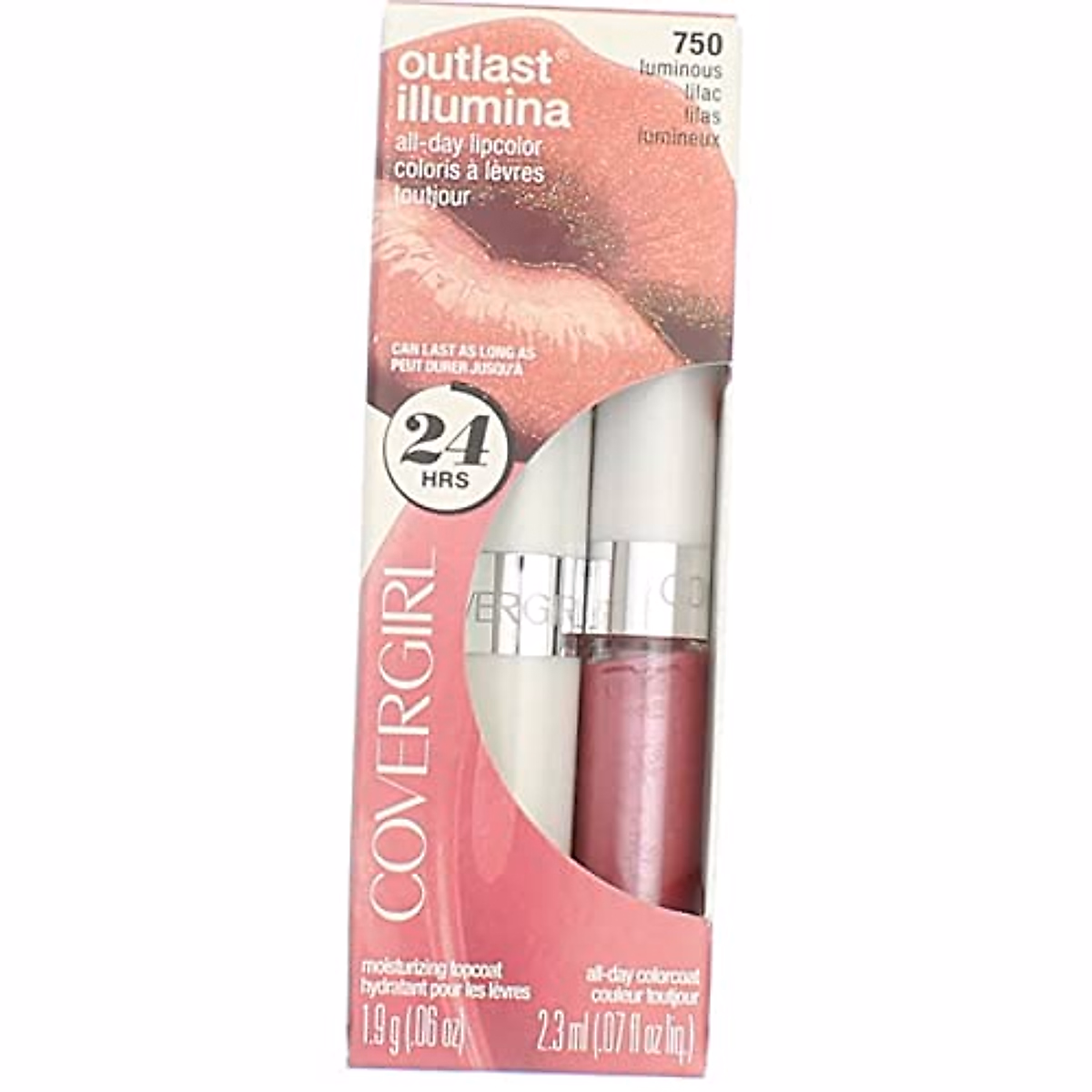 CoverGirl Outlast All Day Lipcolor, Luminous Lilac [750] 1 ea (Pack of 2)