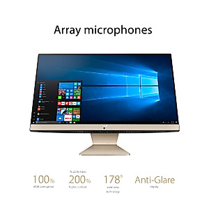 ASUS AiO All-in-One Desktop PC, 23.8” FHD Anti-glare Display, Intel Pentium Gold 7505 Processor, 8GB DDR4 RAM, 256GB PCIe SSD, Windows 10 Home, Kensington Lock, V241EA-ES001