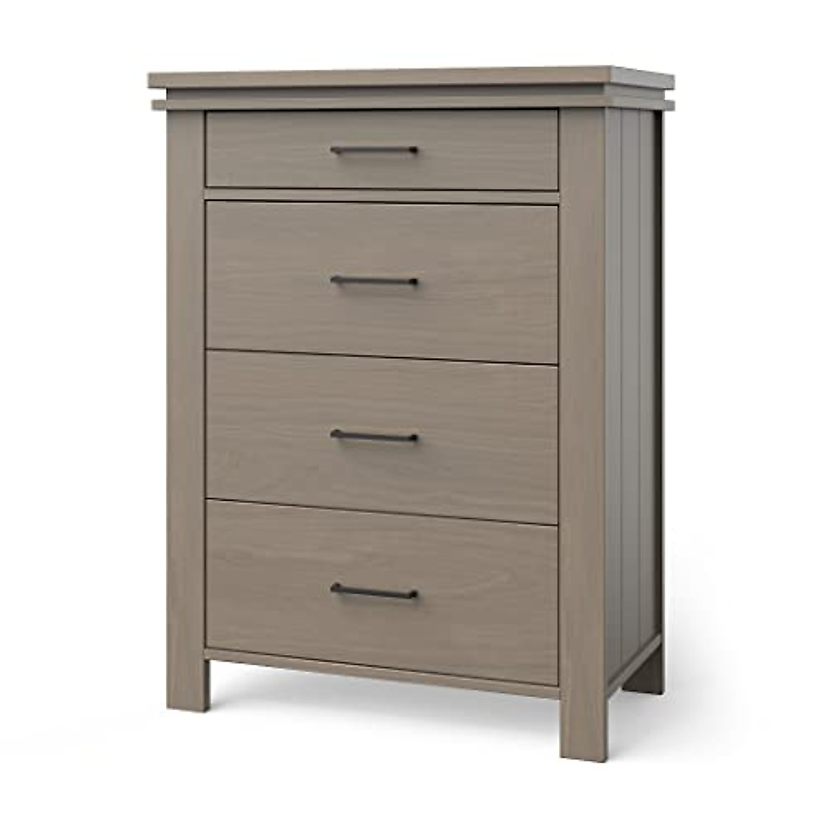 Child Craft Denman 4 Drawer Chest, Storage for Nursery or Kids Room (Crescent Gray)