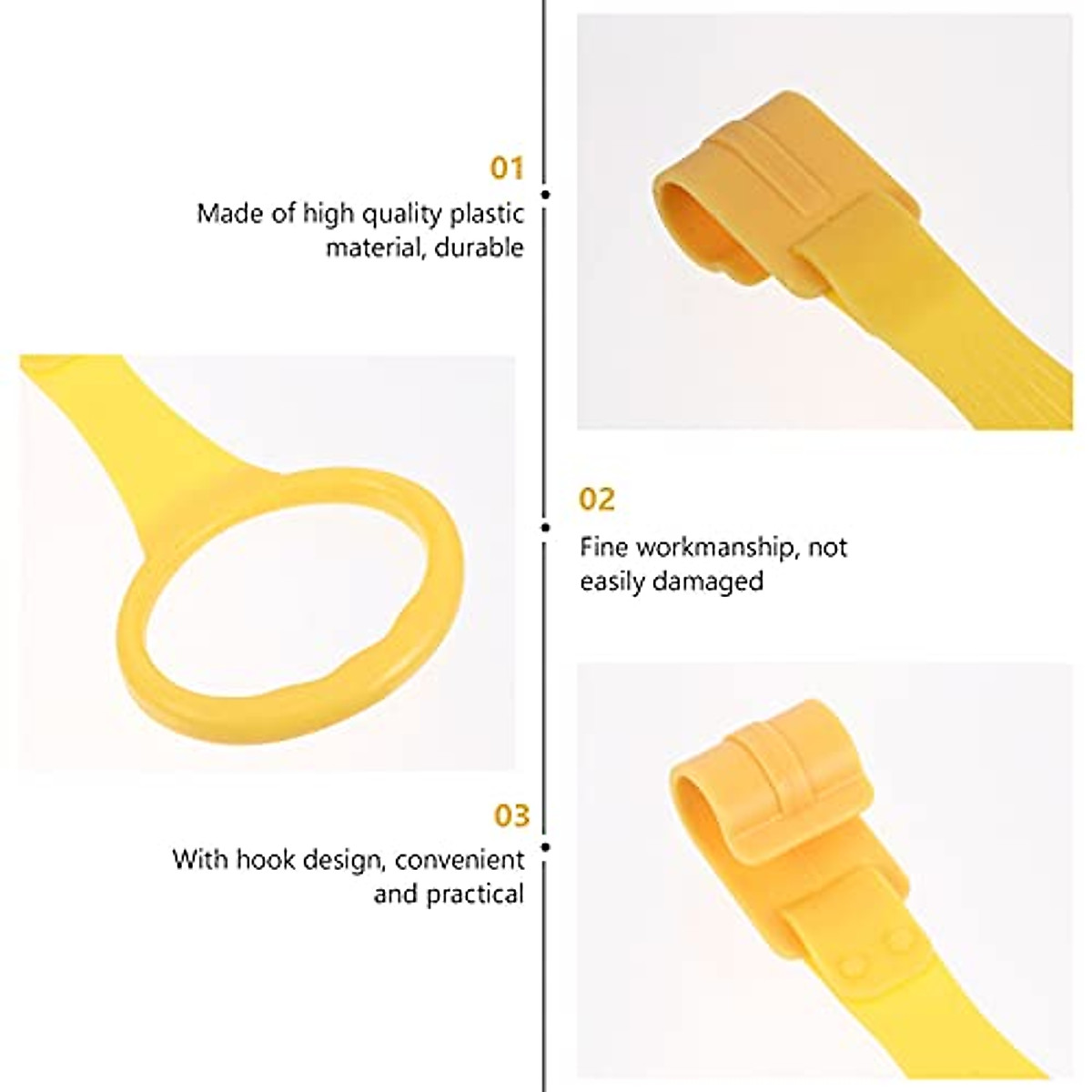 Kisangel Baby Crib Pull Ring Baby Toddler Walking Assistant Pull Up Ring Safety Activity Gym Toys for Baby Toddler Infant Parents Random Color 4pcs