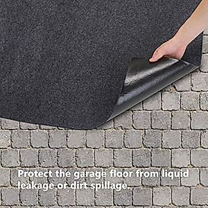 Outdoor Storage Shed Mat，Waterproof and Dustproof Outdoor Carport Mat—Backing Prevents Liquid Penetration，Soft Material, Patio Furniture Mat，Non-Slip Backing，Washable (8' x 8')
