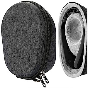 Geekria Shield Headphone Case Compatible with Muse 2, Muse, The Brain Sensing Headband Headphones, Replacement Hard Shell Travel Carrying Bag with Cable Storage (Dark Grey)