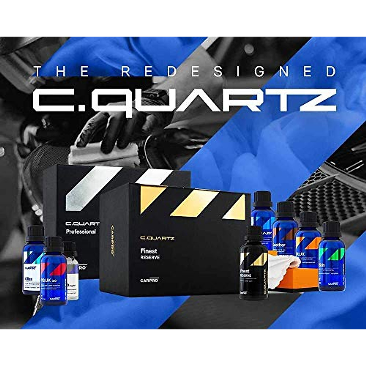 CARPRO CQUARTZ UK 3.0_30ml Kit w/Reload - Ceramic Coating Finish, Quartz Based Nanotechnology, Bonds to Paint, Glass, Metal and Plastic