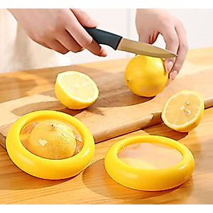 halteoly 4PC Fruit and Vegetable Storage Containers Set for Fridge, Onion Storage Container Tomato Saver and Lemon Keeper,Avocado Saver