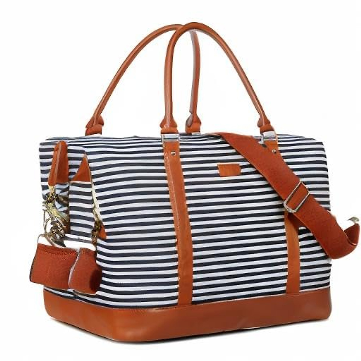 BAOSHA HB-28 Ladies Women Canvas Travel Weekender Bag Overnight Carry-on Duffel Tote Bag (Blue)