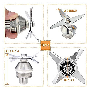 Hicello Wet Blade Assembly, Stainless Steel Blender Replacement Parts, Six Blades Blender Blade Compatible with Vitamix 1151,1152