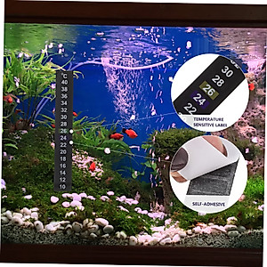 NOLITOY 40 Pcs Fish Tank Temperature Sticker Aquarium Temperature Meter Disposable Strips Stick on Sticker for Temperature Fever Forehead Body Temperature Sticker Wine Bottle Paper Brew