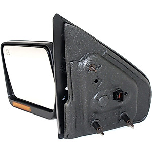 Kool Vue Left Power Heated Door Mirror Compatible With Ford F-150 2007-2008 Power Fold With Signal Light, Memory & Puddle Lamp Paintable