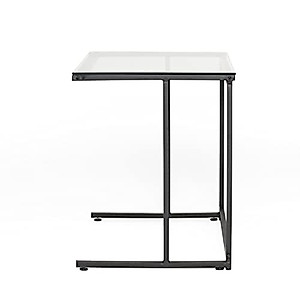 Christopher Knight Home Eghan Tempered Glass Computer Desk, Black