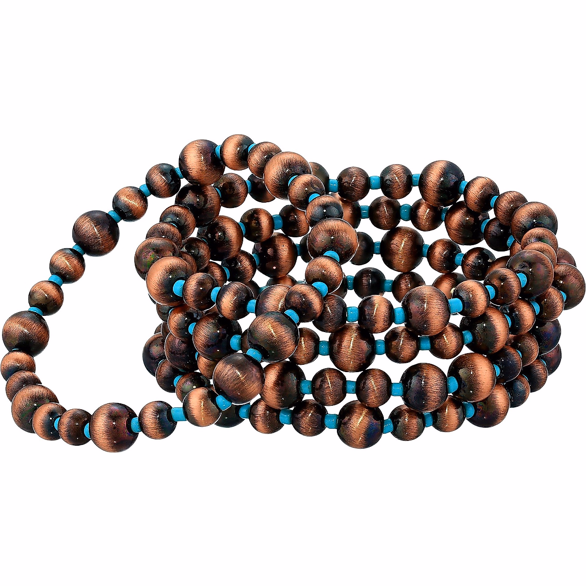 M&F Western Bead Bracelet Set Patina/Copper One Size