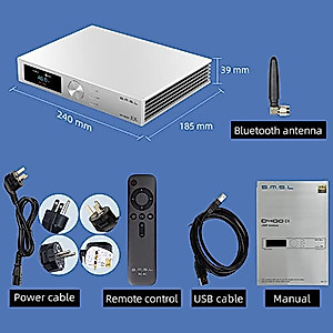 S.M.S.L D400EX HiFi Fever Dac Pure Decoder,AK4499EX (x2)+AK4191(x1) Chip,MQA Full Decoding,USB/Optical/Coaxial/Bluetooth,5xOPA1612A+4xLME49720 (with Remote Control)