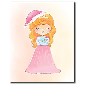 BigWig Prints - Princess Wall Art for Kids, Cute Disney Princess Prints Featuring Belle, Ariel, Cinderella, Snow White, Jasmine, and Aurora, Girls' Room Decor - Unframed Set of 6 (8x10)