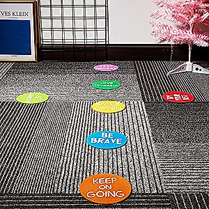 32 Pieces Carpet Markers Colorful Heart Stars Arrows Circles Designs Positive Sayings Carpet Markers Classroom Carpet Markers for Teacher Student