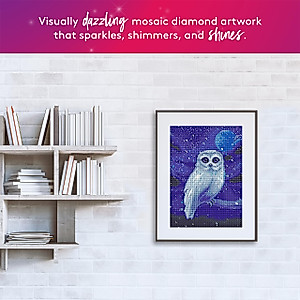 DIAMOND ART CLUB Snowy OWL Diamond Painting Kit, Animal Diamond Canvas, Round 5D Diamond Art for Adults and All Ages, 13" x 18" (32.8 x 46 cm)