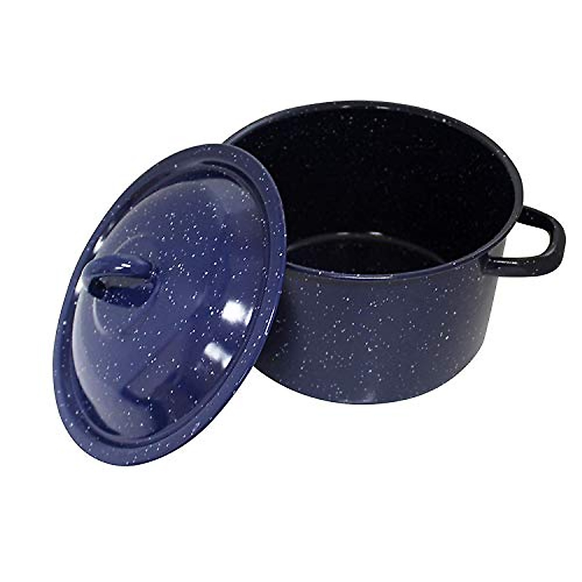 IMUSA USA Speckled Enamel Stock Pot 7.75-Quart, Blue