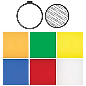 Westcott FJ200 Round Head Pocket Strobe with 1.3 sec. Recycle Time, TTL, HSS and Includes Tilter Bracket, 30-Degree Honeycomb Grid with Gel Clip and Travel Case