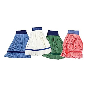 Arkwright Tube Mop Head - Super Absorbent Lint Free Floor Replacement, Bleach Safe, Quick Dry, Heavy Duty for Home, Commercial, and Industrial Cleaning, 14 oz, Green