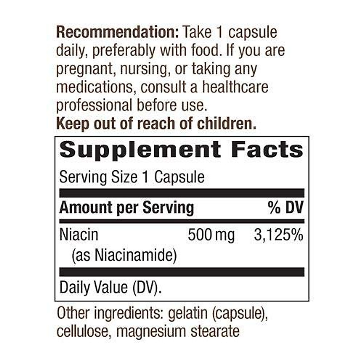 Nature's Way Niacinamide 500mg, Pack of 3