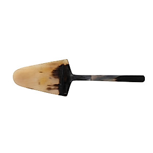 Creative Co-Op 10 Inches Horn Mango Wood Handle, Stained Finish Cake Server, Multi