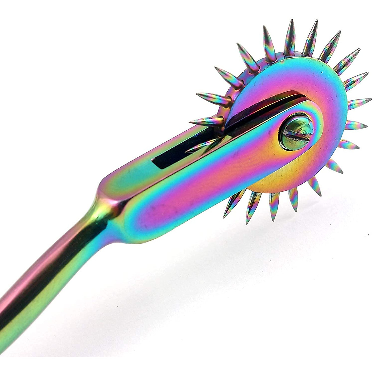 Fun Guru Wartenberg Neuro Pinwheel Stainless Steel 1 Head Diagnostic Instrument Pin Wheel - Multi Color Rainbow