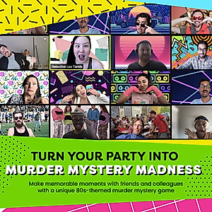 80s Mall Murder Madness | A Totally Tubular 1980s Themed Murder Mystery Game | Flexible 4-20 Players | in-Person & Virtual Downloadable Files