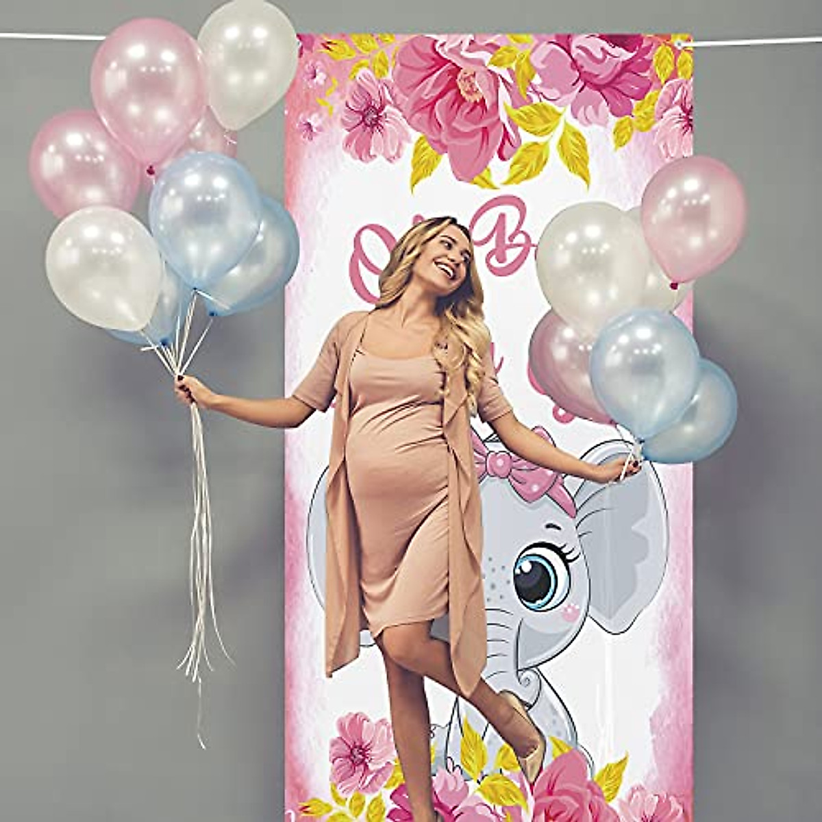 Dill-Dall Girl Baby Shower Door Banner, Oh Baby It's A Girl Sign, Girl Baby Shower / Gender Reveal / Welcome Baby Photography Background