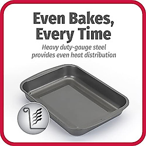 Goodcook 04048 Metal Utensil Nonstick Roast Pan, Easy Clean Dishwasher Safe, 11.5 Inch x 15.5, Silver