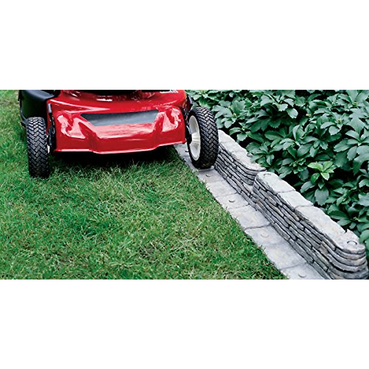 Emsco Group 2032HD Bedrocks Trim-Free Gray, 20 Feet – Natural Stacked Slate Design Garden Lawn Edging