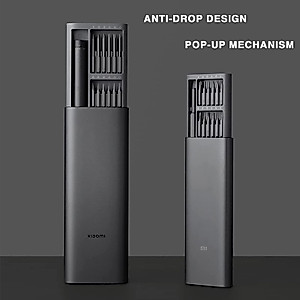 Mini Electric Precision Screwdriver,Powerful Magnetic Motor, High Strength S2 Steel Screwdriving Bits,Long Time Working Rechargeable Lithium Battery, LED Lights,Perfect for Phones PC Laptops,Grey