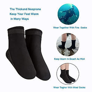 ReHaffe Neoprene Water Dive Booties Women,Comfort Anti-Scratch Snorkel Surfing Fin Bootie Socks for Womens Scuba Diving Water Sport & Beach Activity