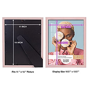 Renditions Gallery 11x14 inch Picture Frame Sunset Pink Wood Grain Frame, High-end Modern Style, Made of Solid Wood and High Definition Glass for Wall and Tabletop Photo Display