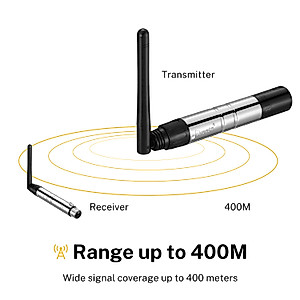 Donner 2PCS DMX512 DMX Dfi DJ 2.4G Wireless 1 Receiver with Light Dome& 1 Transmitter Stage Lighting Control (Silver)