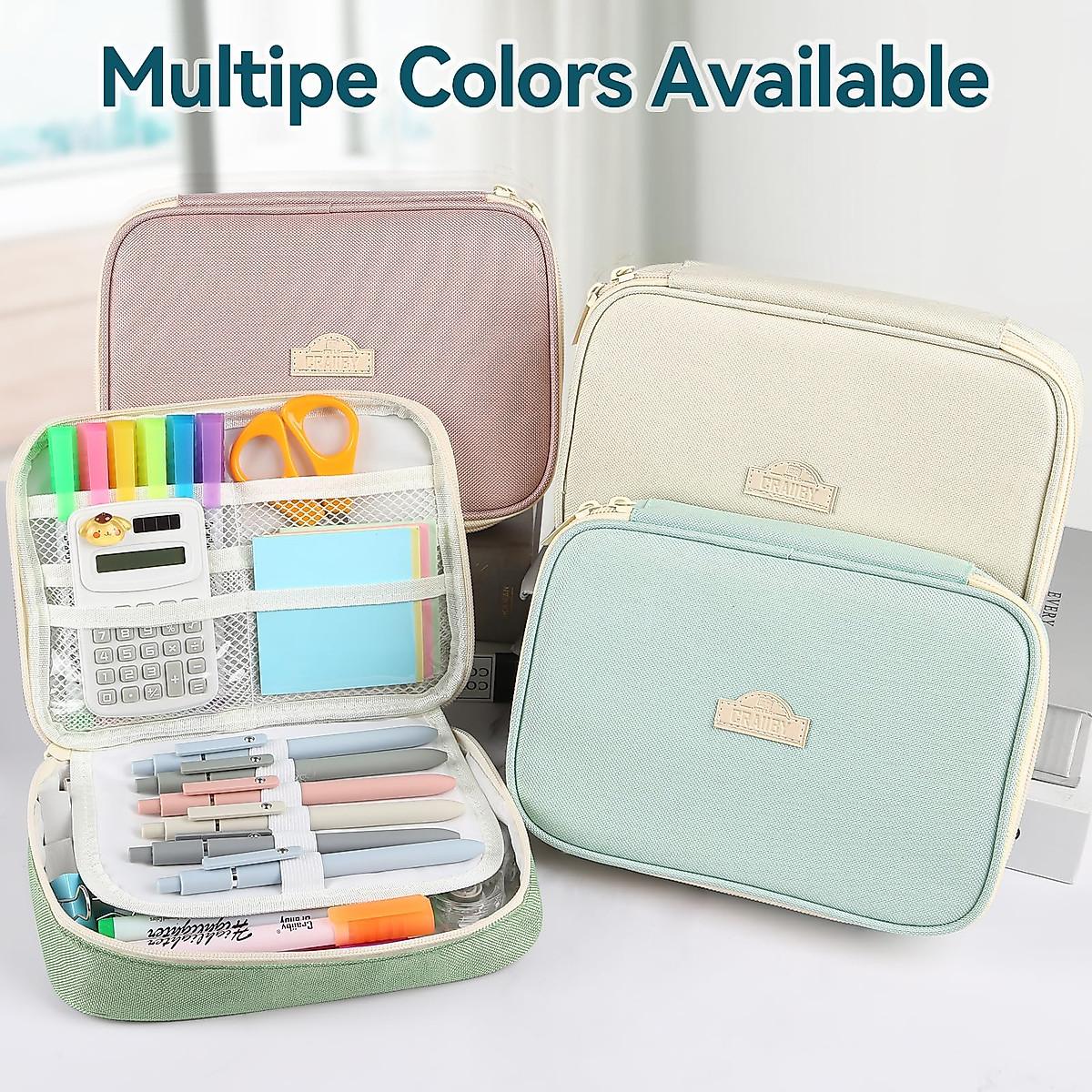 Pencil Case - Large Stationery Pen Bag, School Classroom Office Supplies, Gift for Students Teen Girls, Big Capacity Pencil Pouch