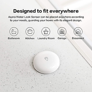 Aqara 2K Security Indoor Camera Hub G3 Plus Aqara Water Leak Sensor, AI Facial and Gesture Recognition, Infrared Remote Control, 360° Viewing Angle via Pan and Tilt