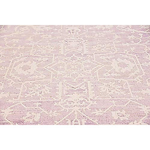 Unique Loom New Classical Collection Traditional Classic Intricate Design with Distressed Vintage Detail, Area Rug (9' 0 x 12' 0 Rectangular, Purple/ Ivory)