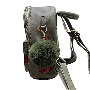 Girls Butterfly Backpack Olive Green Mini 8inch W x 10inch H x 5inch D H215532 0