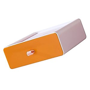 Cabilock 1pc Container Drawer-style Multifunctional Type Drawers Kitchen Cosmetic Drawer for Office Capacity Stackable Orange Home Case Desktop Plastic Supplies Storage White