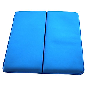 Life Upgrade Bath Kneeler in Blue - Padded Knee and Elbow Baby Bath Tub Cushion Mat with Pockets