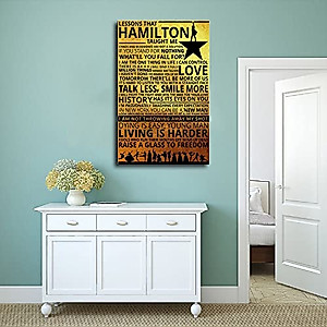 Lessons That Hamilton Taught Me Poster Wall Art Decor Canvas Printing Room Decoration Canvas Poster Wall Art Decor Print Picture Paintings for Living Room Bedroom Decoration Unframe-style 12x18inch(30
